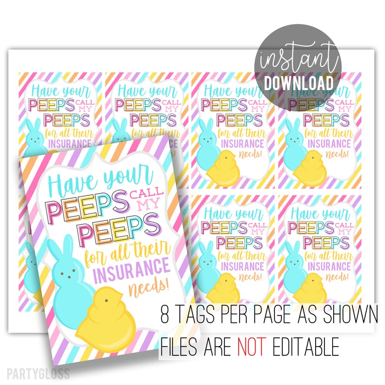 Easter Client Referral Printable Tags Have Your Peeps Call My - Etsy