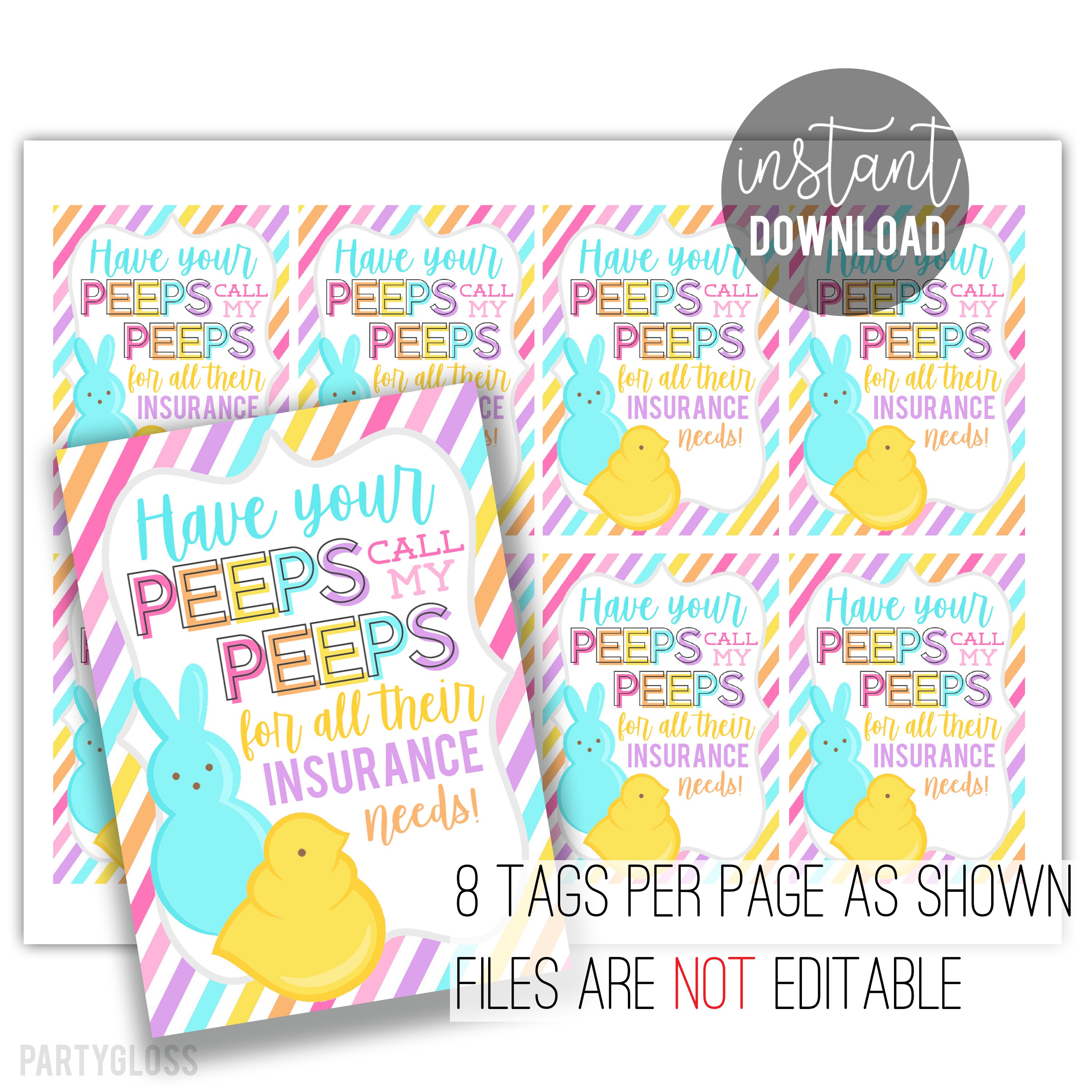 Easter Client Referral Printable Tags, Have Your Peeps Call My Peeps ...