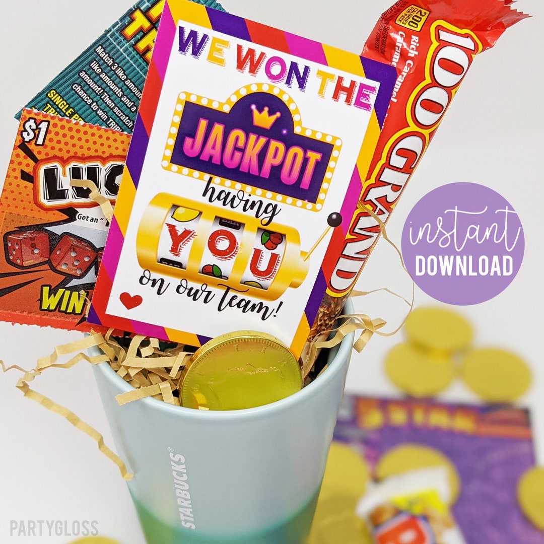 We Won the Jackpot Having You on Our Team Appreciation Lottery Ticket ...