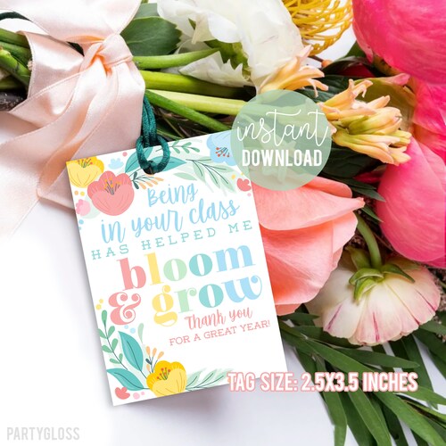 Teacher Appreciation Gift Tag Printable Thanks for Helping Me - Etsy