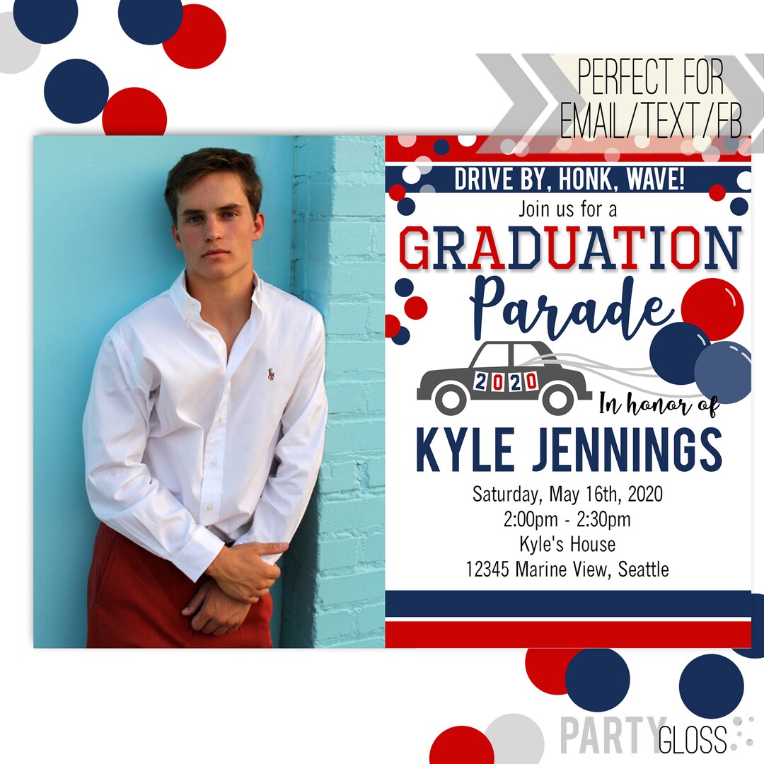 Drive by Graduation Parade Invitation Digital Invitation - Etsy