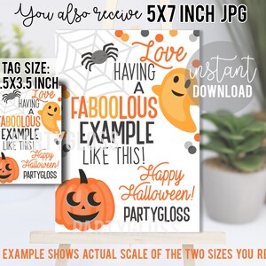 Cheerleader Halloween Printable Gift Tags, Cute Spooky Candy Tag ...