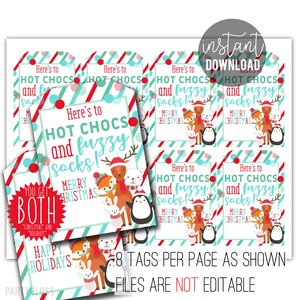 Hot Chocolate Christmas Printable Tag Christmas Teacher Tag Holiday Hot ...