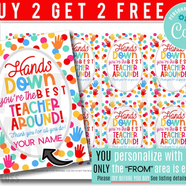 Hands Down Best Around Printable - Etsy