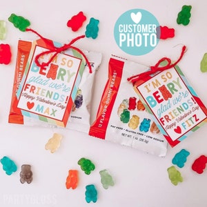 Gummy Bear Valentine's Day Printable Gift Tags, so Beary Glad We're ...
