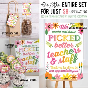 Floral Teacher Appreciation 20x30 Printable Poster Design, Flowers for ...