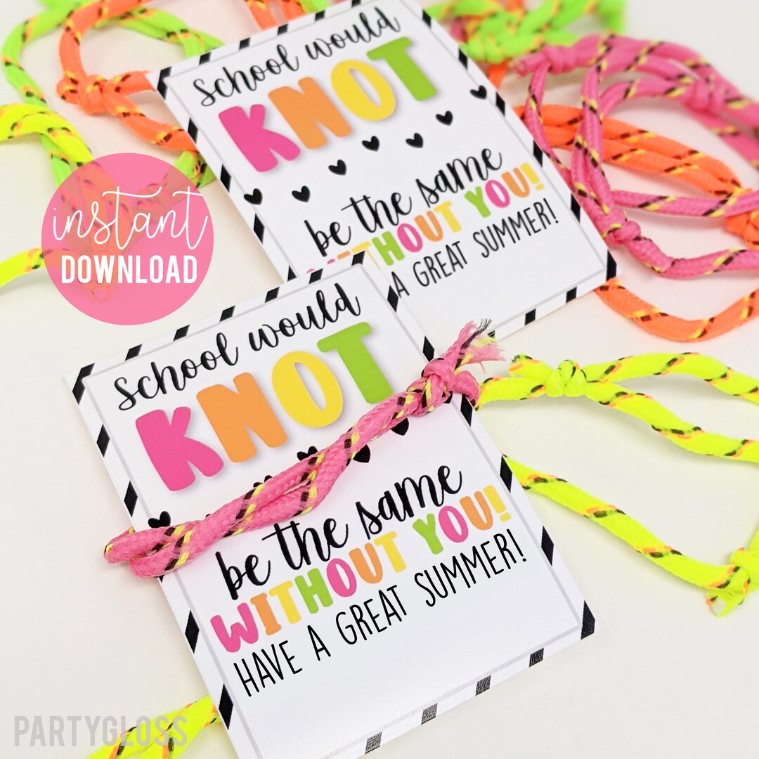 School's Out for Summer Printable Tag | Knot Be the Same | Non Food ...