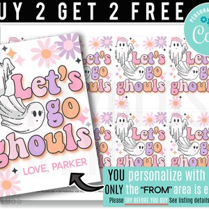 Editable Let's Go Ghouls Friend Appreciation Halloween Printable Gift ...