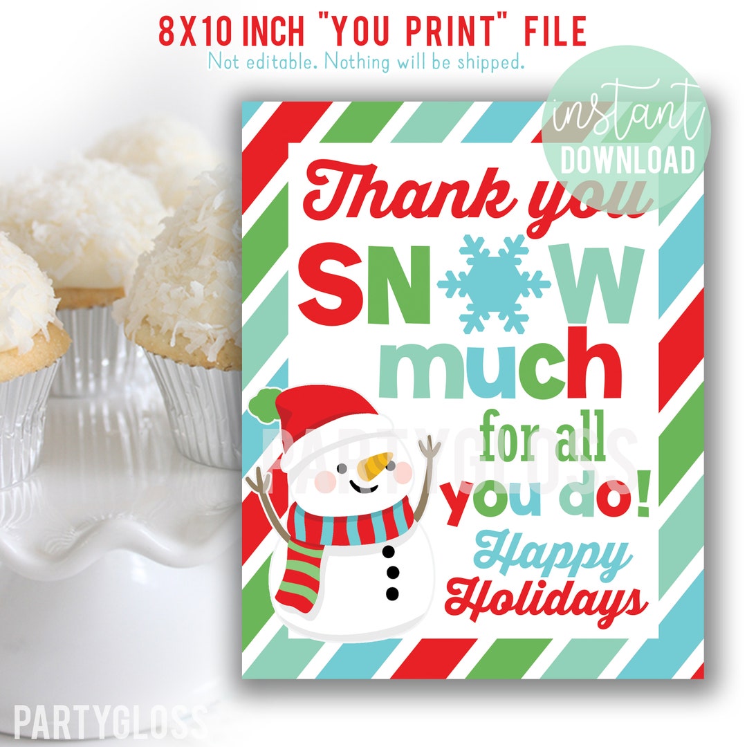 Holidays Appreciation 8x10 Printable Sign | Teacher Staff Appreciation ...