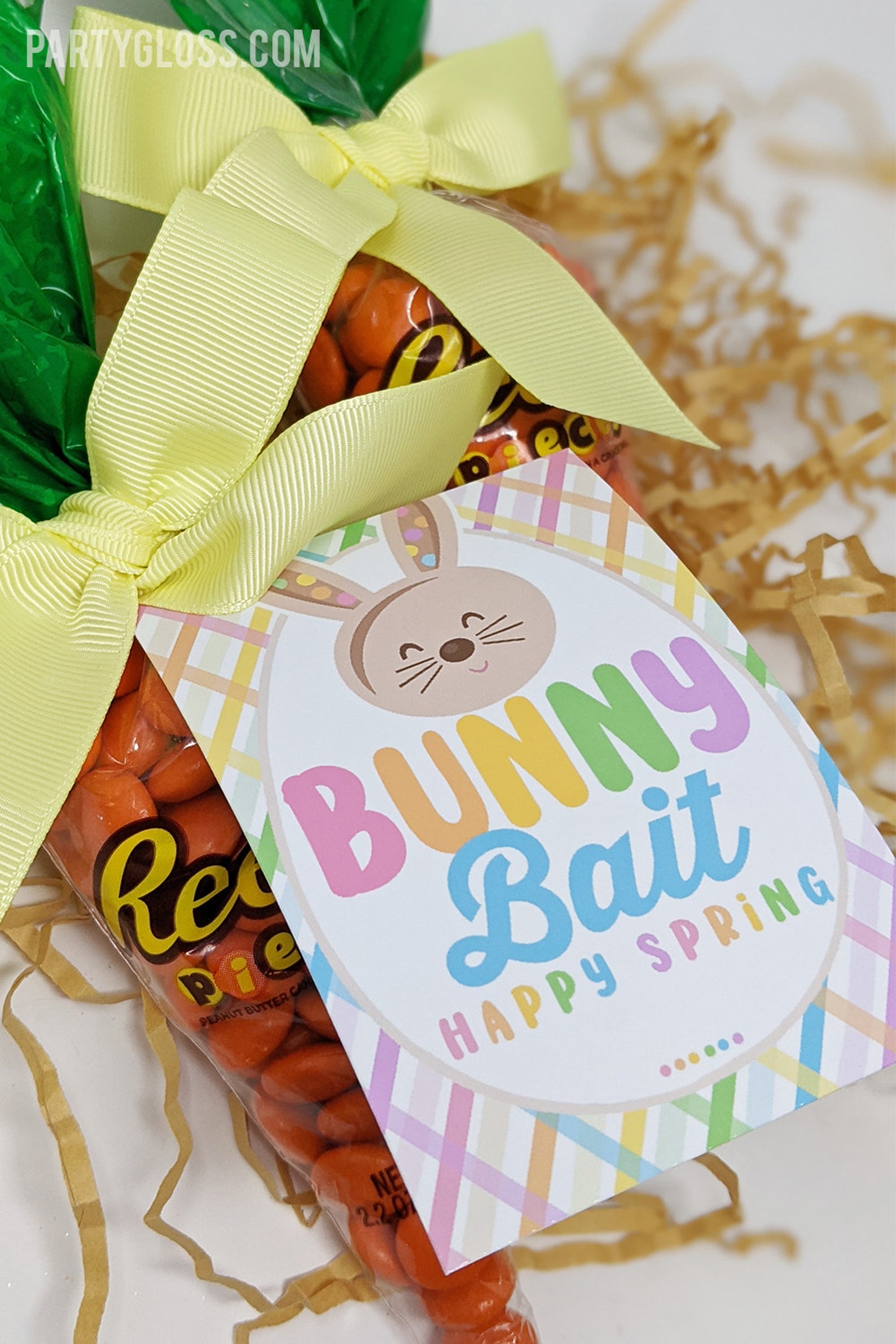 Bunny Bait Printable Tags Happy Spring Tag Easter Basket Treats Office ...