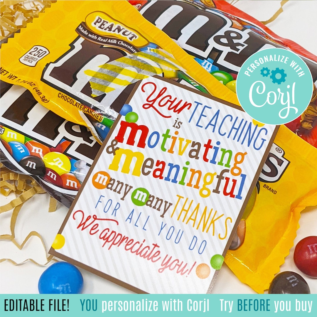 Editable Teacher Appreciation Printable Tag | Teacher Tags | Teaching ...