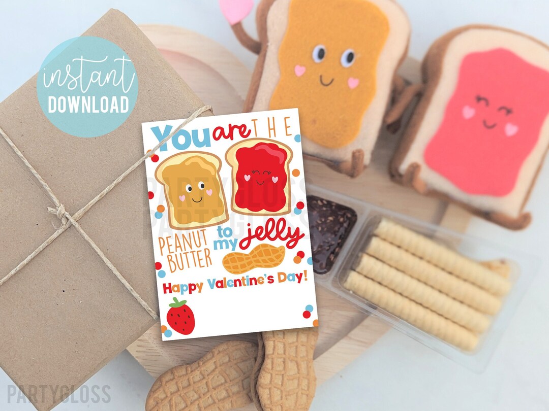 Valentine's Day Printable Appreciation Tag, Peanut Butter Classmate ...