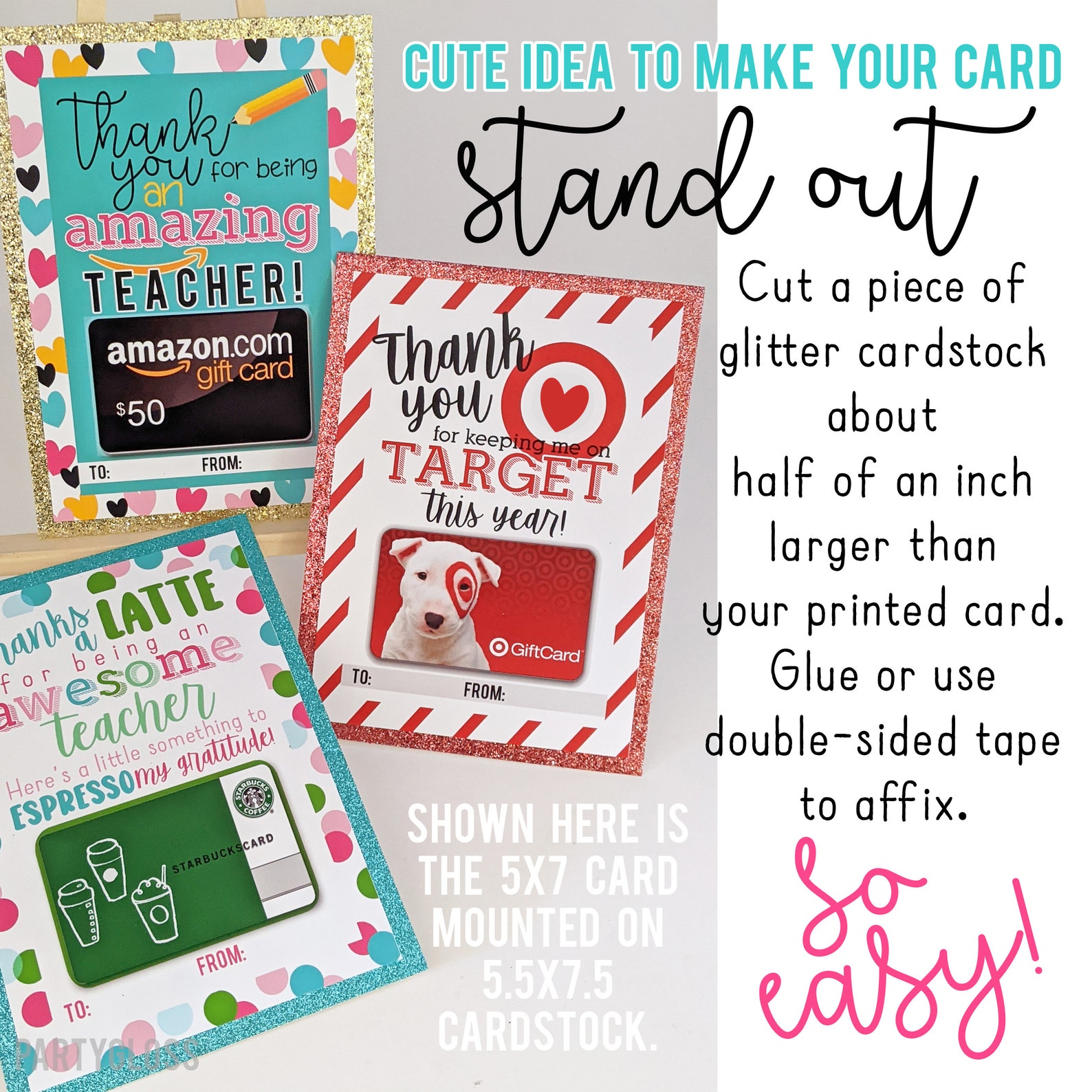 Back to School Printable Gift Card Holder, School Supply Gift Card ...