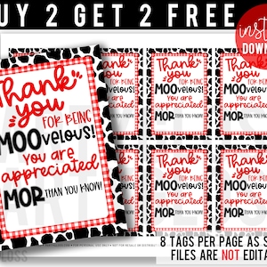 Staff Team Employee Teacher Appreciation Printable Gift Tags, Moovelous ...