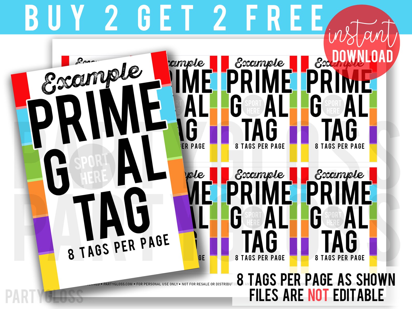 Track and Field Our Prime Goal is to Win Printable Gift Tags Good Luck ...