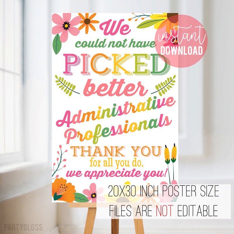 Administrative Professionals Day Poster - Etsy