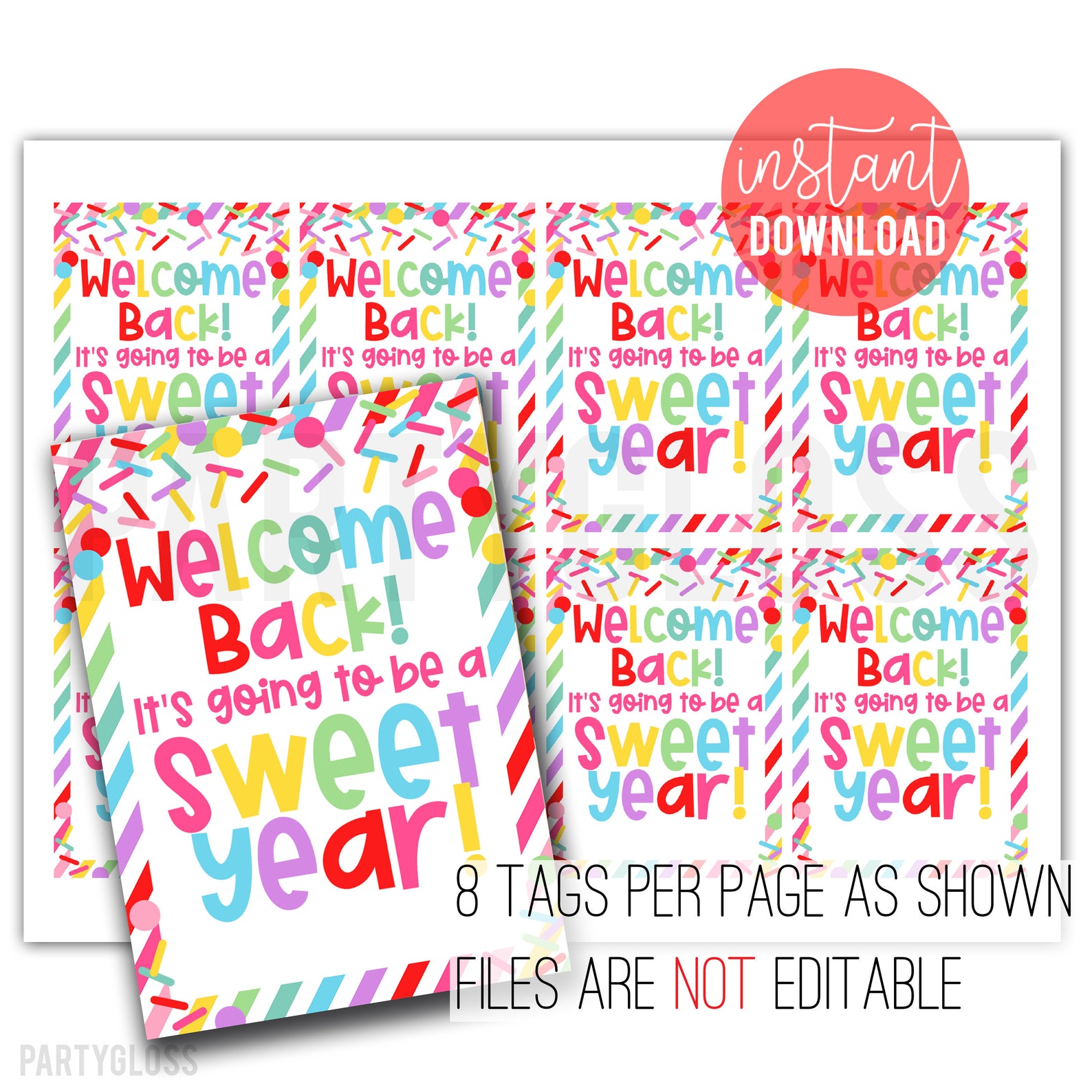 Welcome Back to School Printable Gift Tags Going to Be A Sweet Year ...