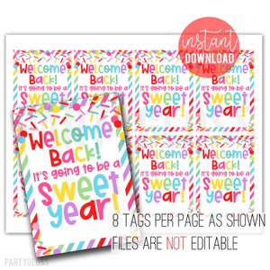 Welcome Back to School Printable Gift Tags Going to Be A Sweet Year ...