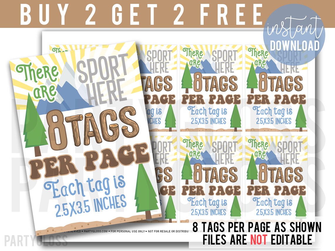 Track and Field Trail Mix Printable Gift Tags, on the Trail to Victory ...