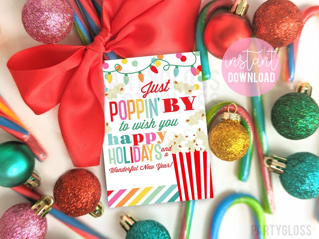 Christmas Poppin' by to Wish You A Happy Holidays Appreciation ...