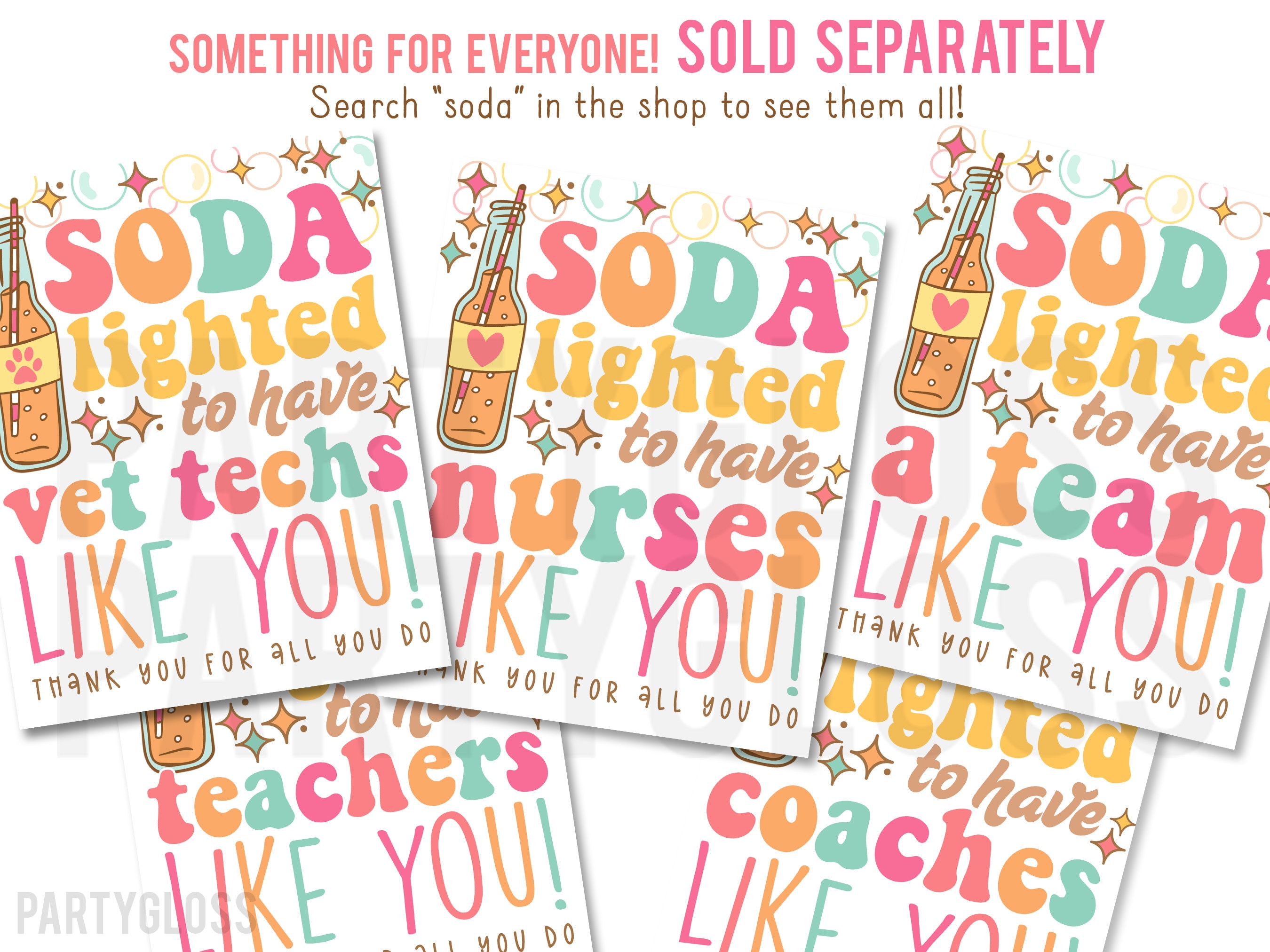 Teacher Appreciation Print, Soda Pop Teacher Lunch Break Room Sign ...