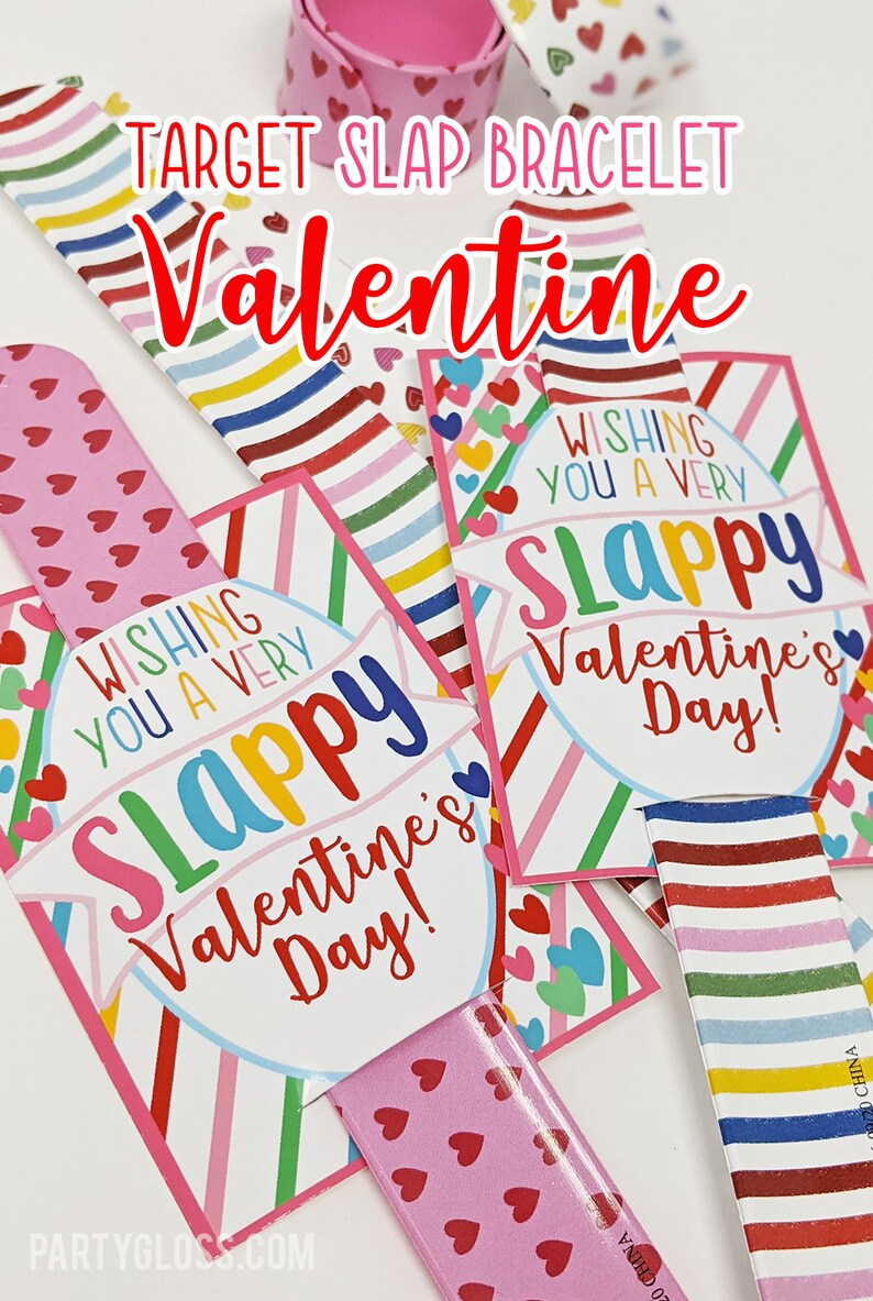 Slap Bracelet Valentine's Day Printable Slap Valentine | Etsy