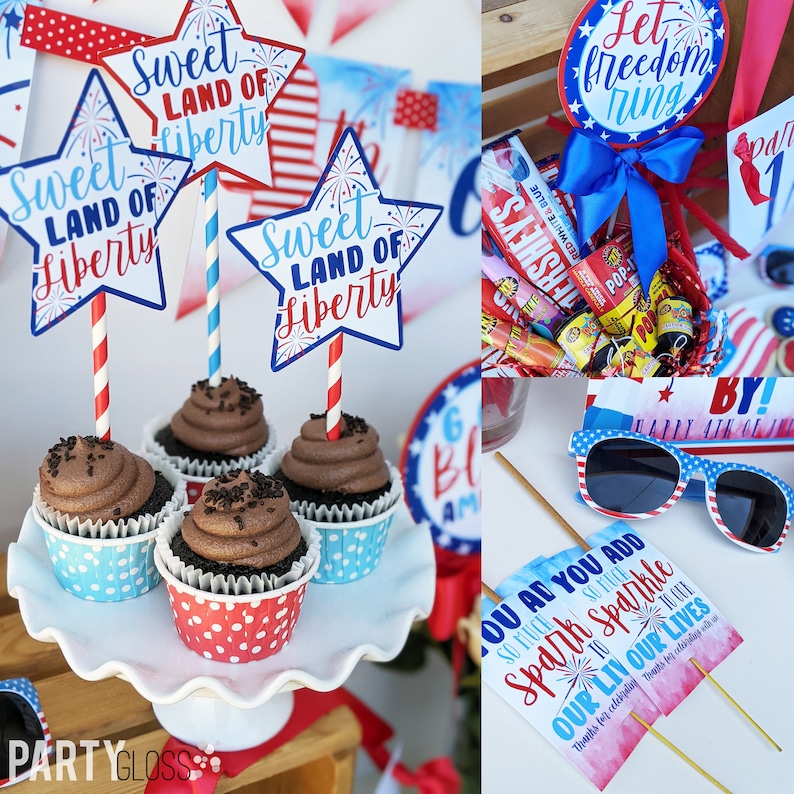 4th of July Instant Download Party Package Independence Day - Etsy