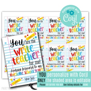 Editable Back to School Printable Gift Tags Write Teacher for Me ...