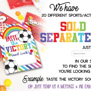 Soccer Taste the Victory Printable Gift Tags Good Luck Match Practice ...