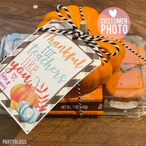Thanksgiving Teacher Appreciation Printable Gift Tags, Autumn Fall ...