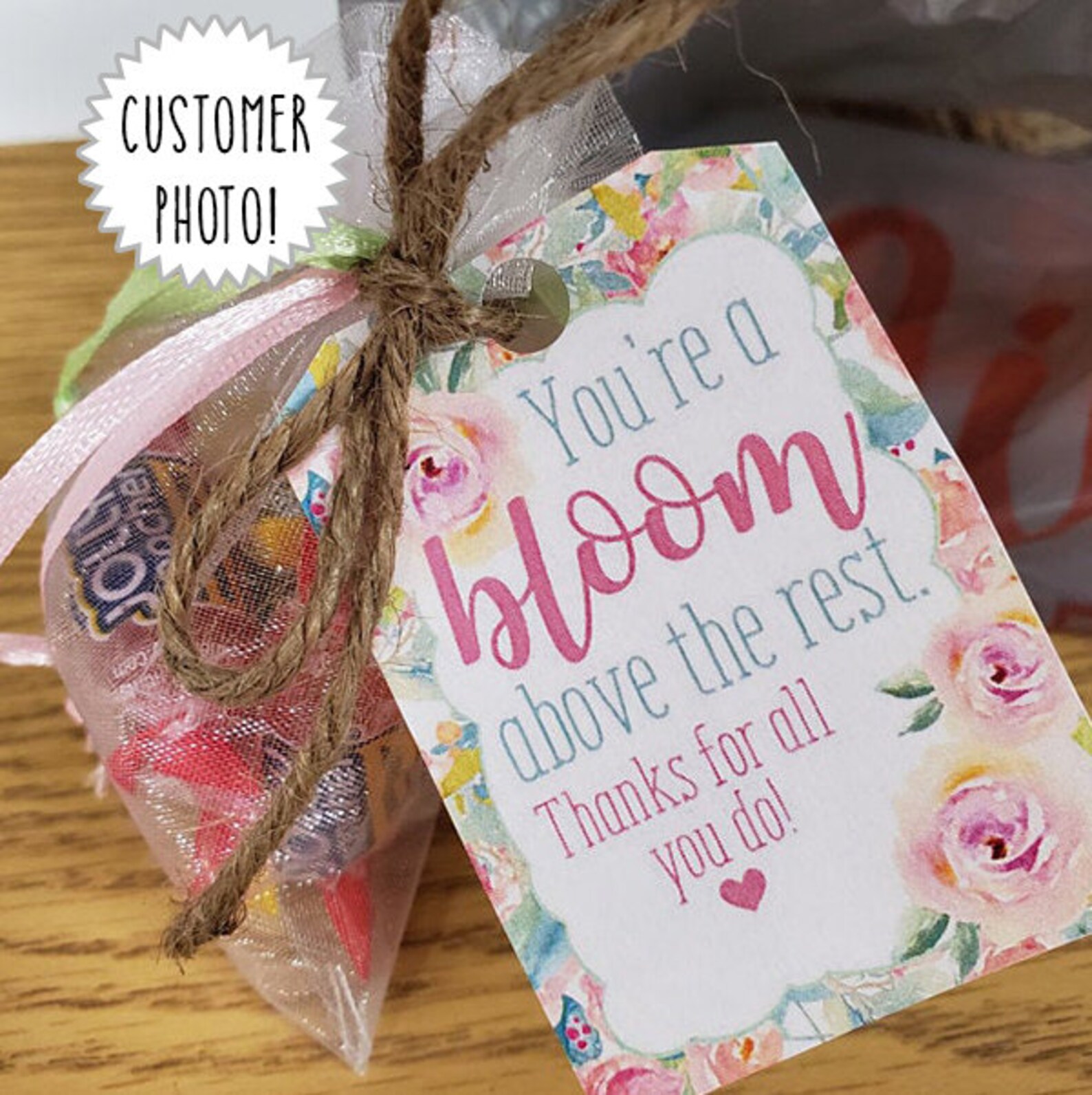Staff Appreciation Printable Floral Gift Tags, Teacher Appreciation Tag ...