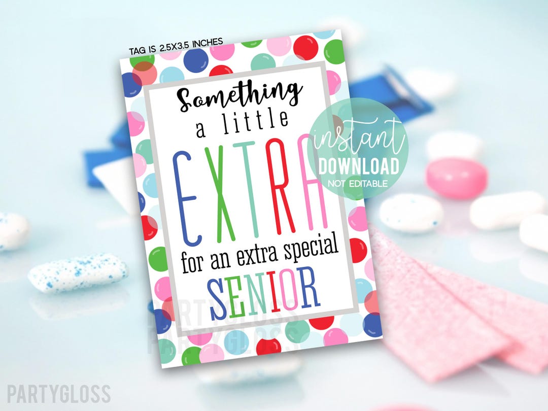 Seniors Senior Appreciation Gum Bubblegum Printable Gift Tags, Good ...