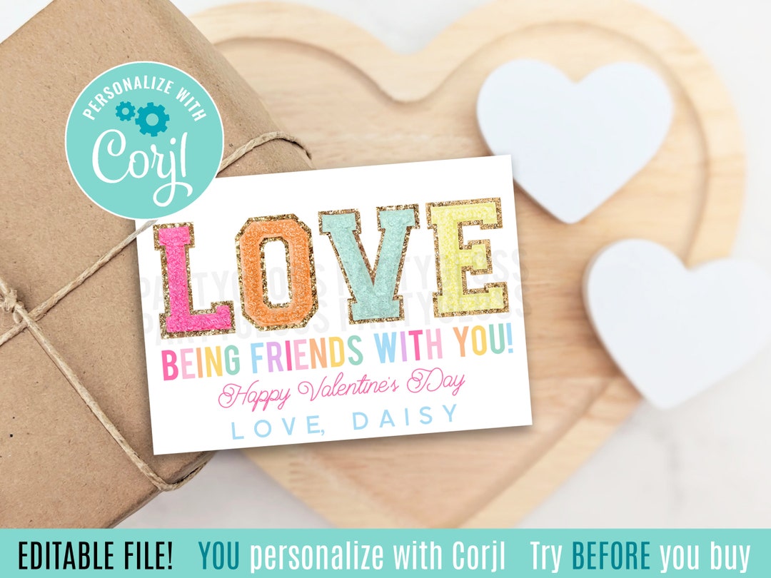 Editable Fuzzy Letter Patch Valentine, Chenille Letters Printable ...