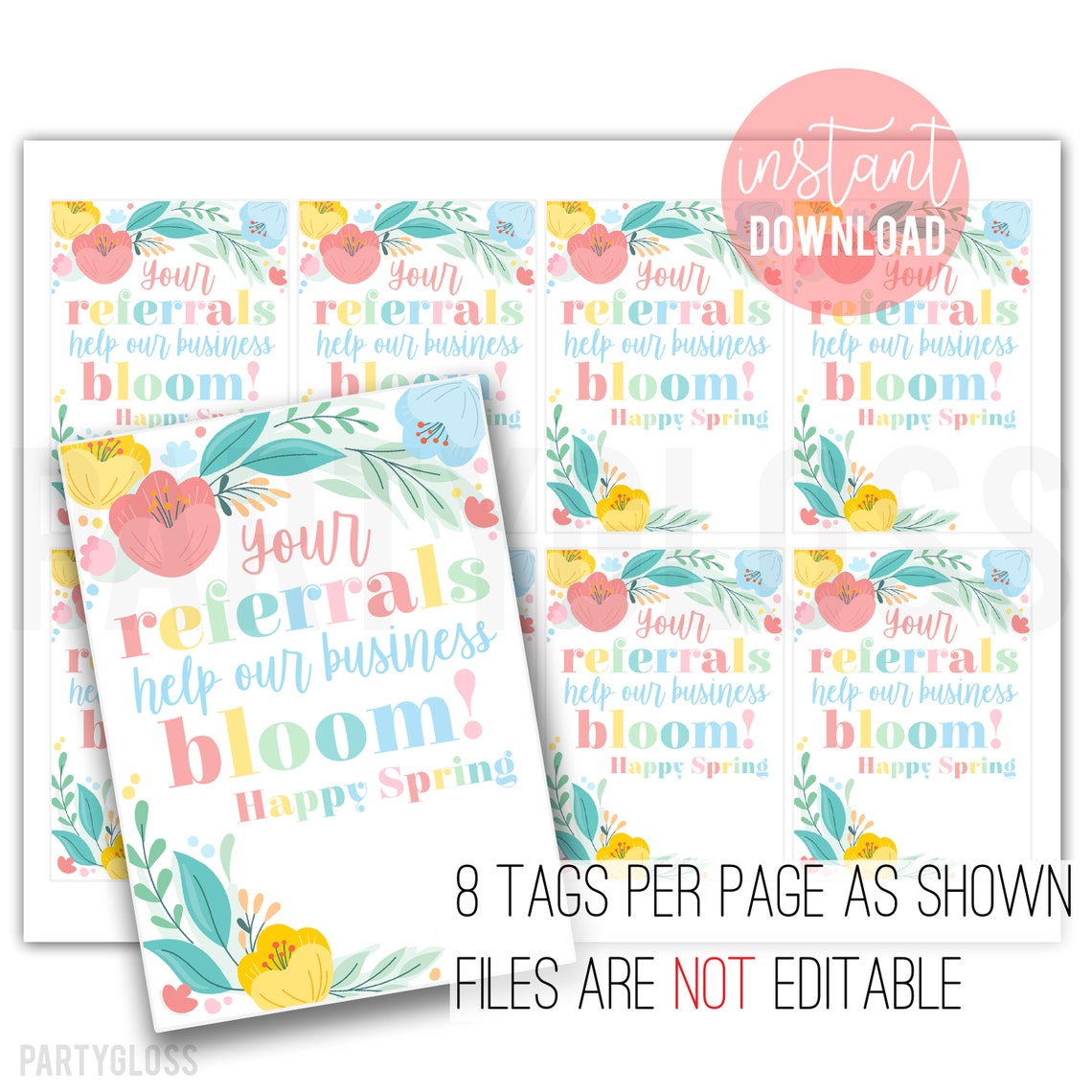 Referral Marketing Printable Tag Printable Marketing - Etsy