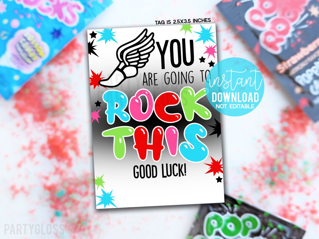 Track and Field You Are Going to Rock This Good Luck Printable Gift ...