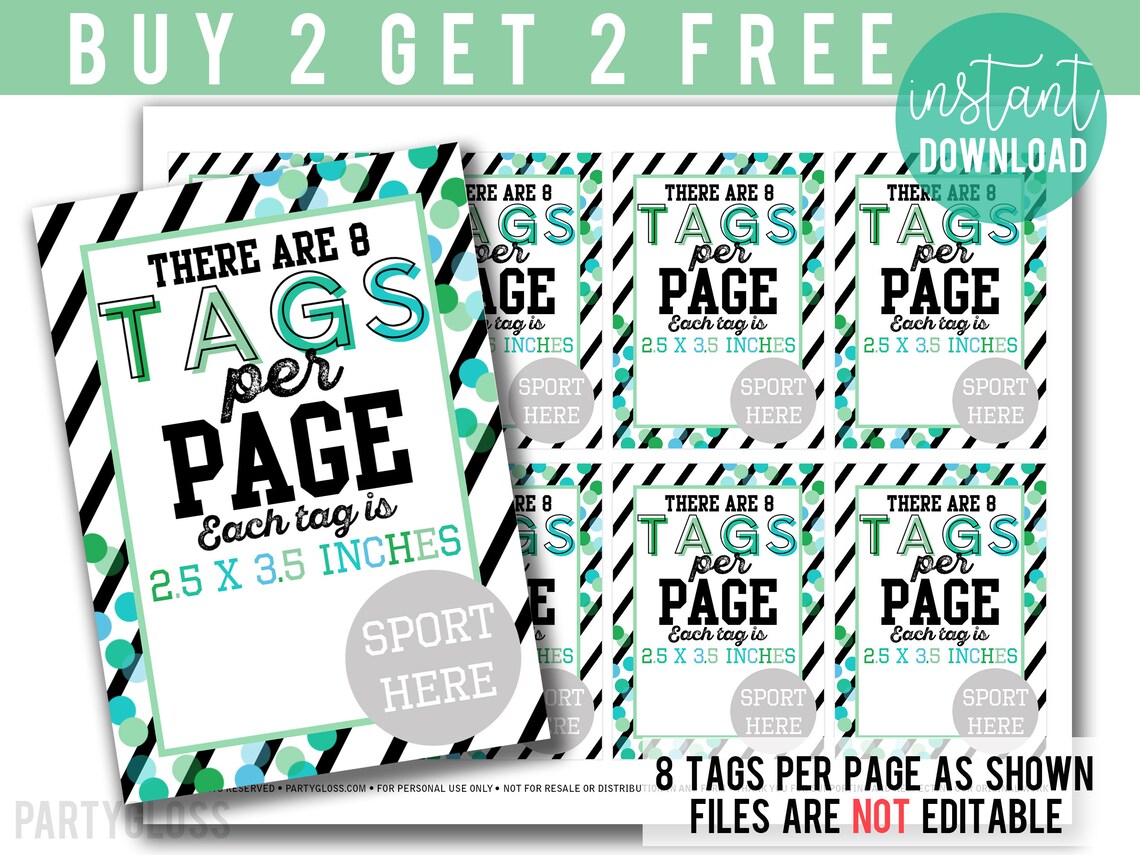 You Were Mint for This Moment Good Luck Printable Gift Tags, Sports ...