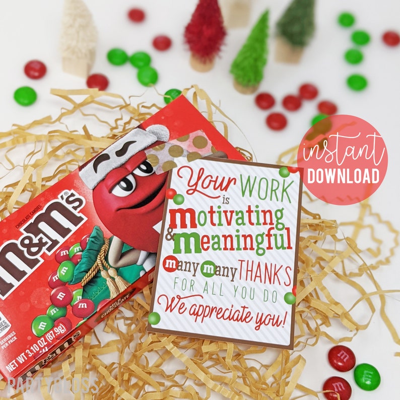 Christmas Holiday Appreciation Printable Tag Teacher Tags - Etsy
