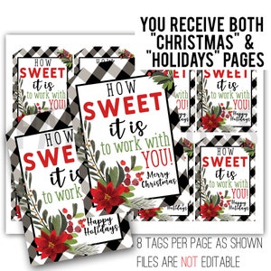 Christmas Holiday Staff Gift Printable Tag | Christmas Coworker Tag ...