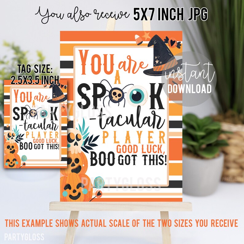 Halloween Good Luck Printable Gift Tags, Sports Candy Tags Team ...