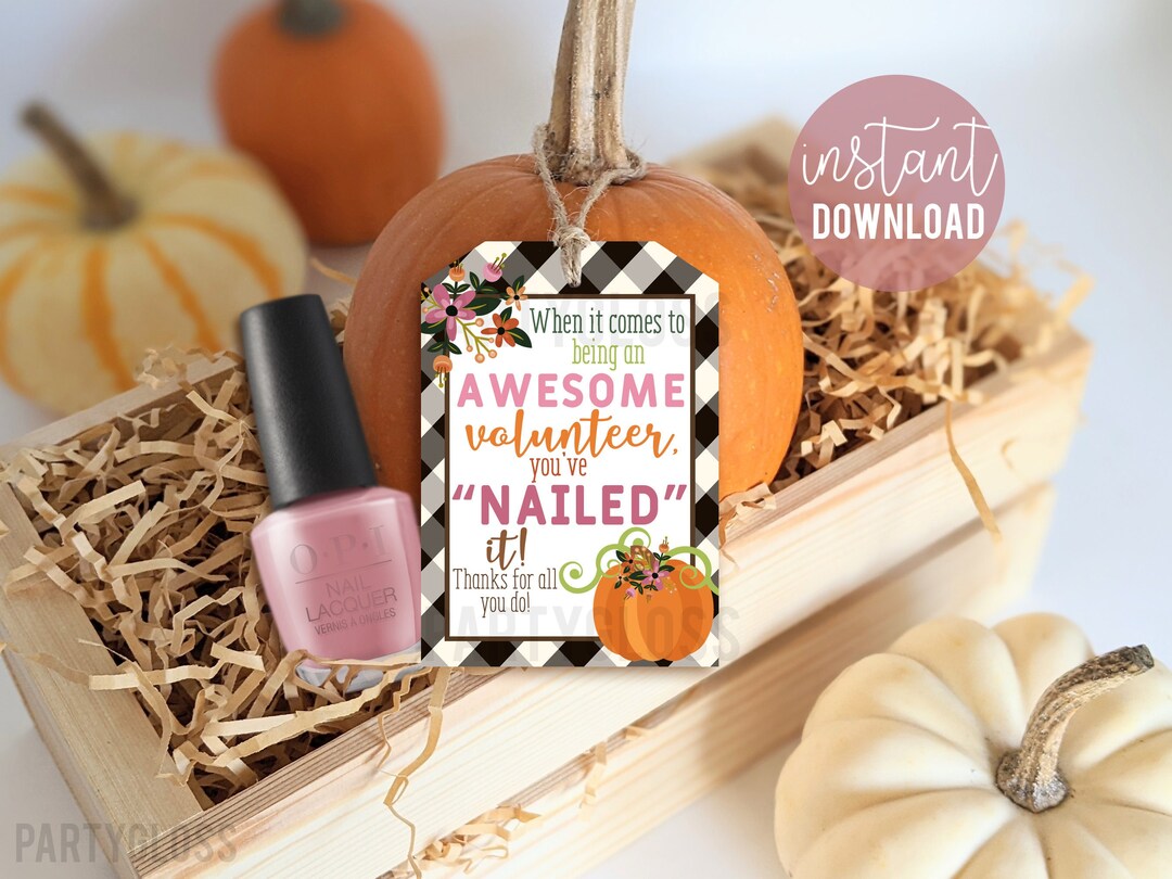 Volunteer Appreciation Thanksgiving Printable Gift Tags Autumn Fall ...