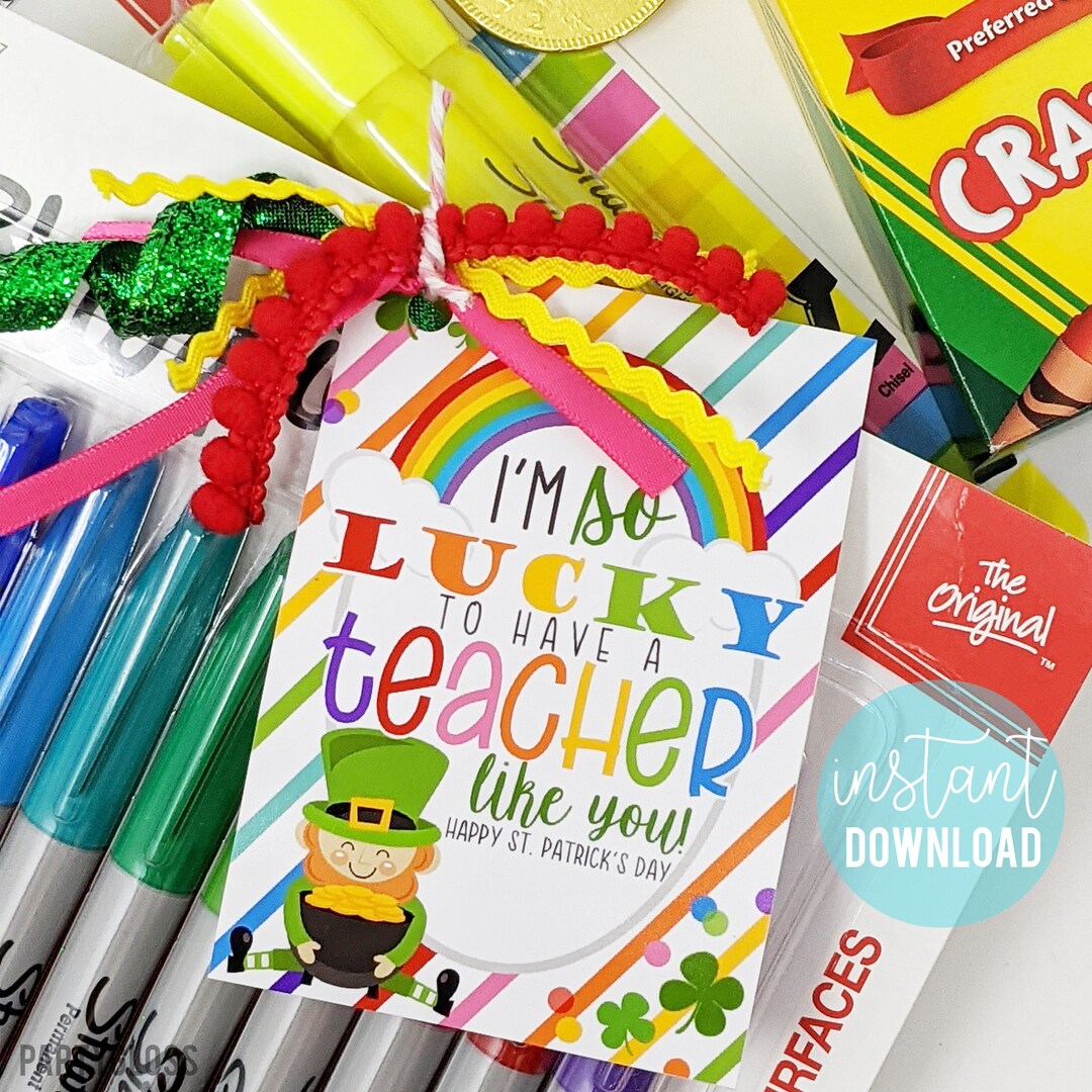 Teacher Appreciation St. Patrick's Day Printable Tags Teachers Tag ...