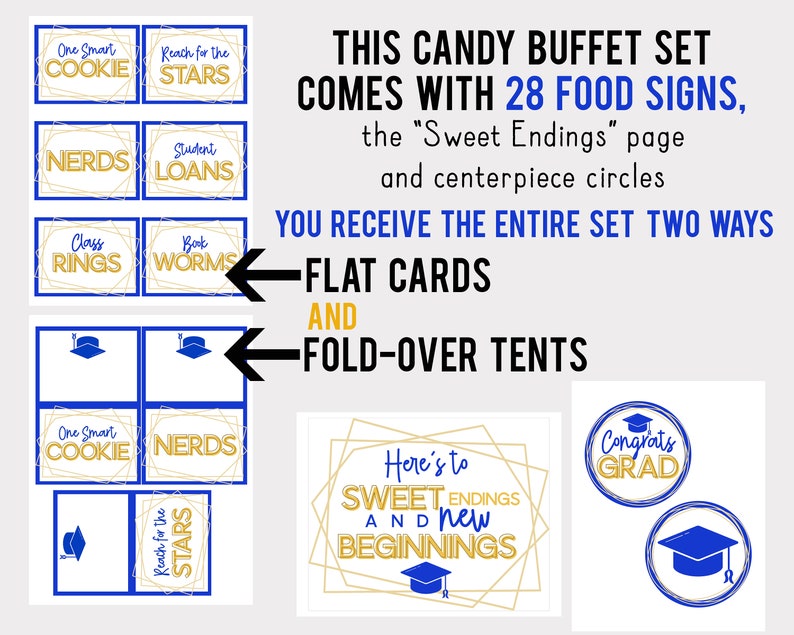 Graduation Candy Buffet Labels | Candy Bar Labels | Grad Party ...
