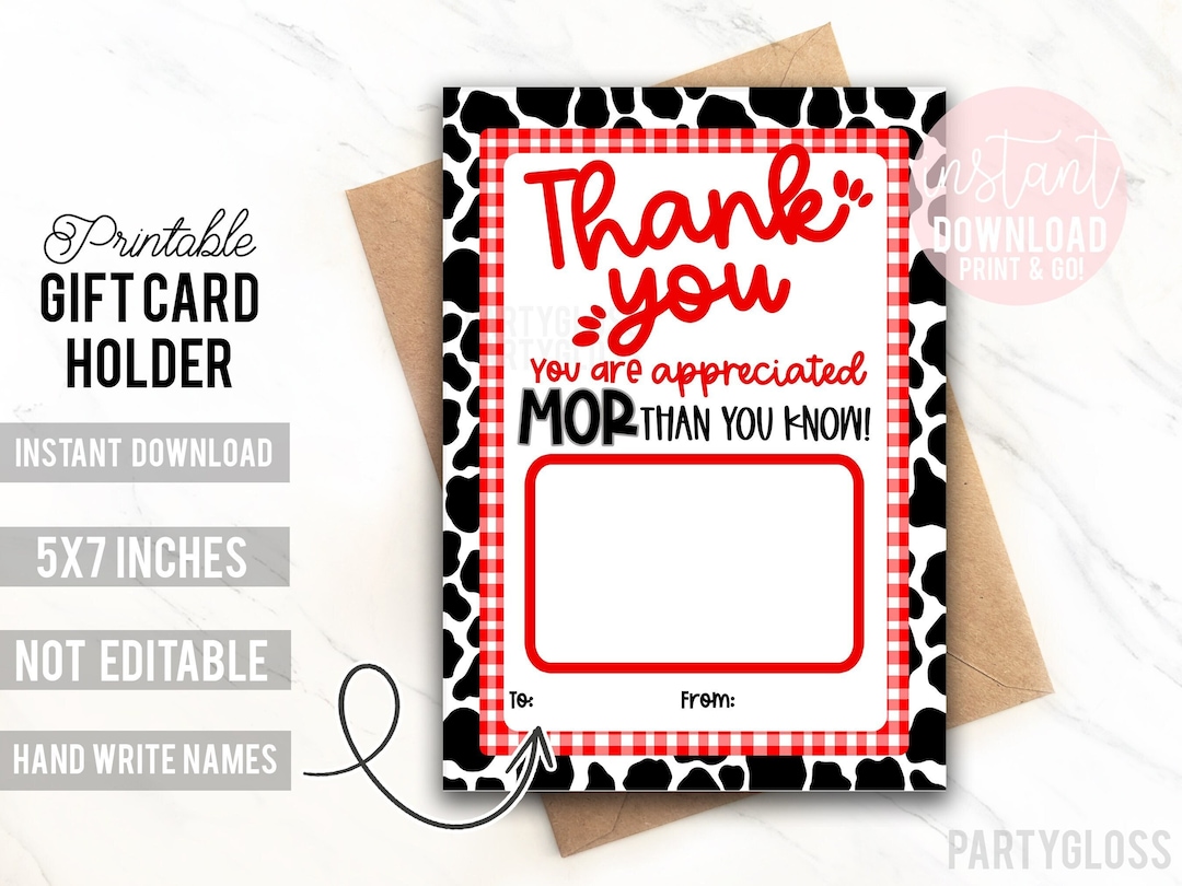 Appreciation Printable Chick Gift Card Holder Thank You Teachers Tutor ...