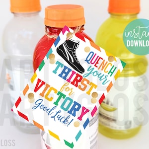 Wrestling Good Luck Printable Tags, Quench Your Thirst for Victory ...