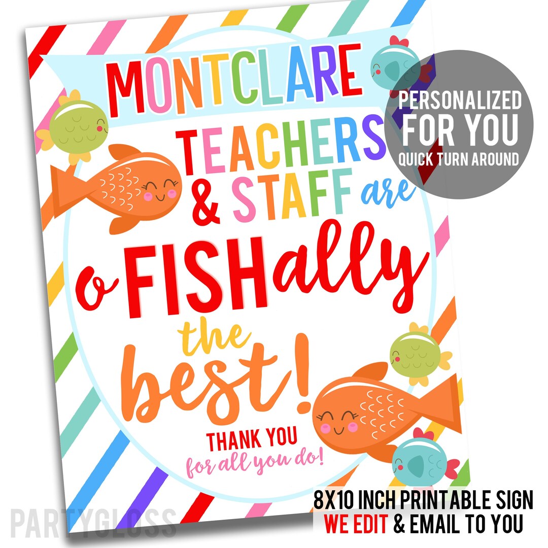 Teachers & Staff Appreciation Printable 8x10 Sign Ofishally the Best ...