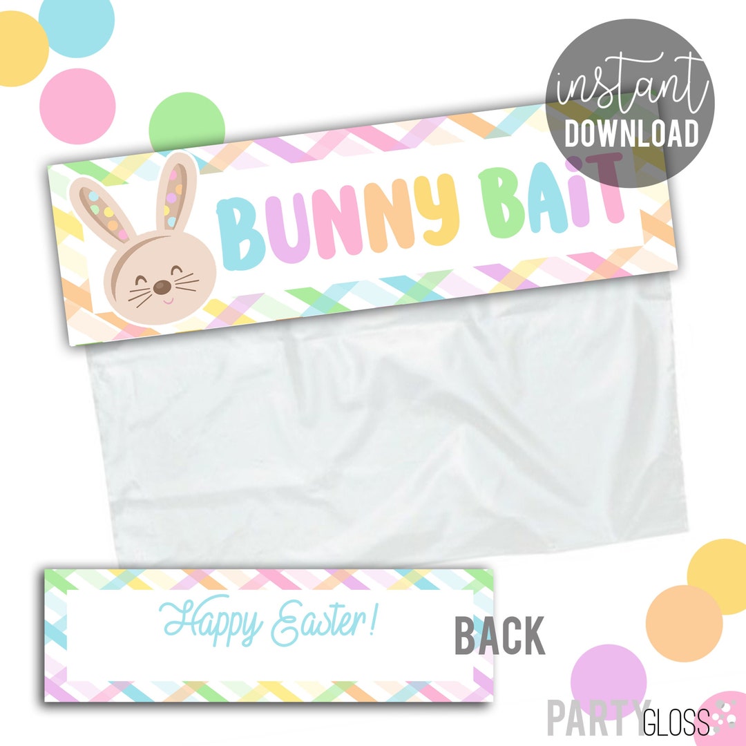 Bunny Bait Printable Ziploc Bag Topper Happy Easter Candy Jellybeans ...