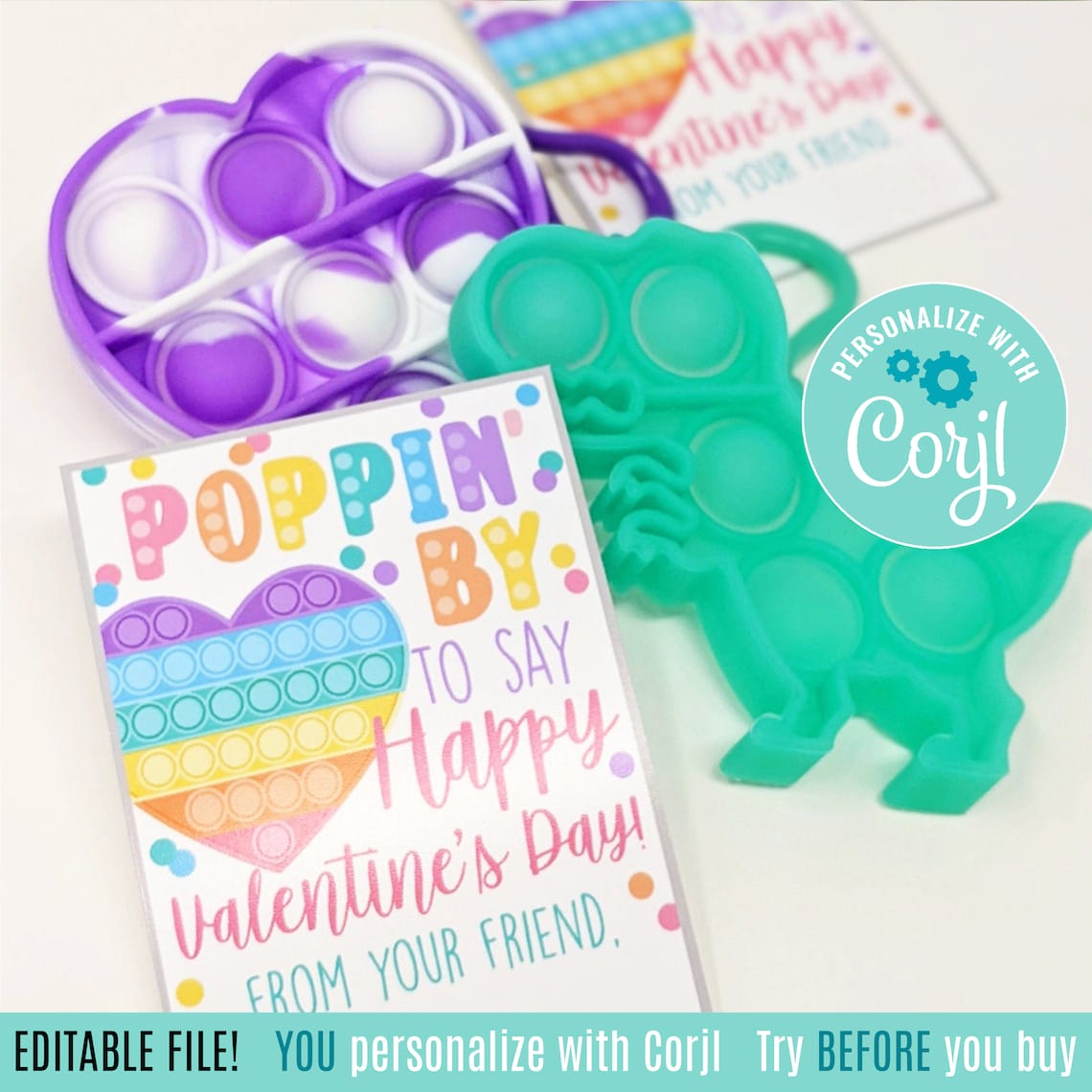 Editable Pop It Valentine's Day Printable Pop It - Etsy
