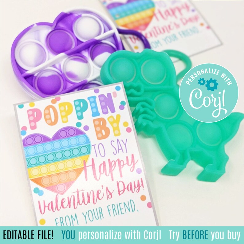 Editable Pop It Valentine's Day Printable Pop It - Etsy