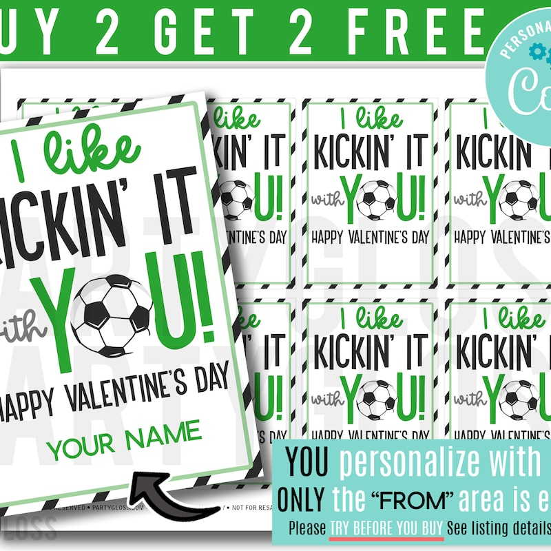 Soccer Valentine - Etsy