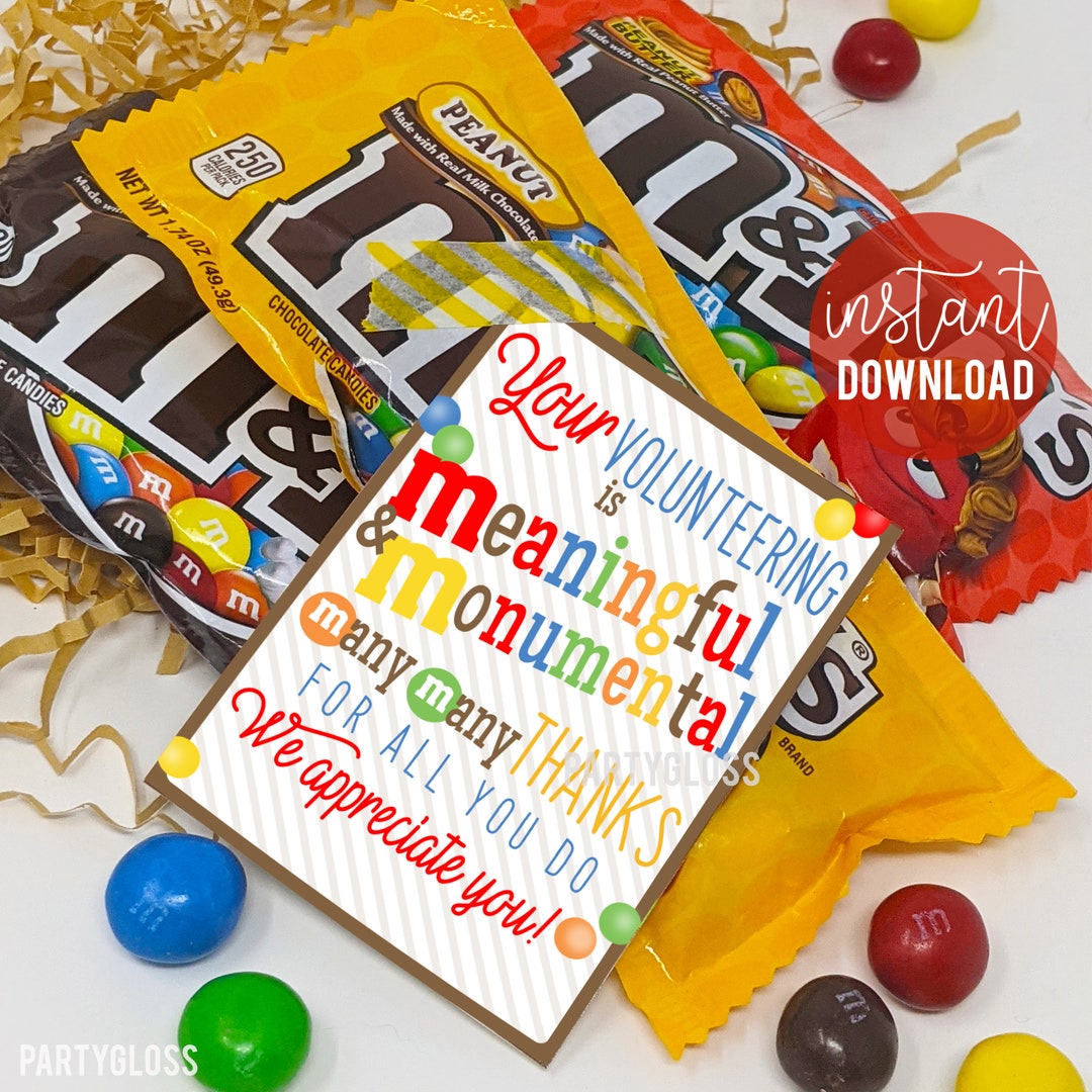 Volunteer Appreciation Printable Gift Tags, Parent Volunteers Team ...